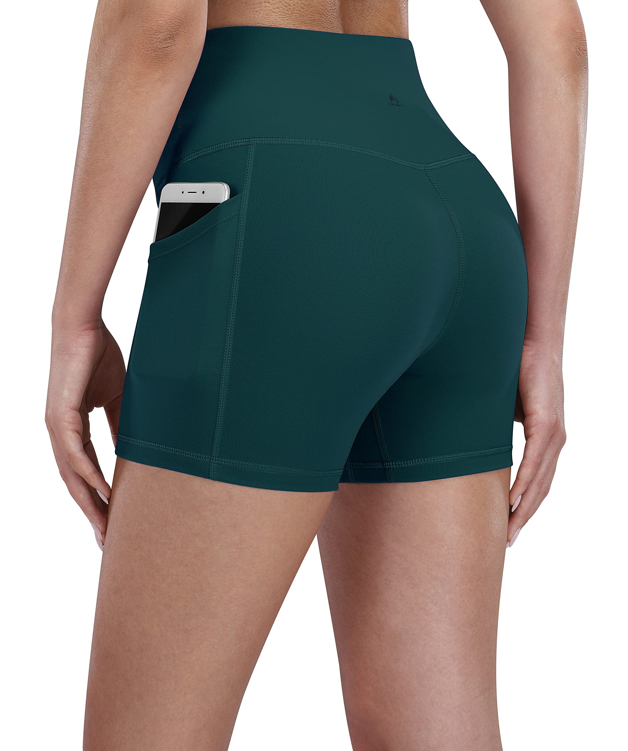 Fengbay 2 Pack 5" Biker Shorts for Women with Pockets, High Waist Workout Shorts for Women Compression Yoga Shorts
