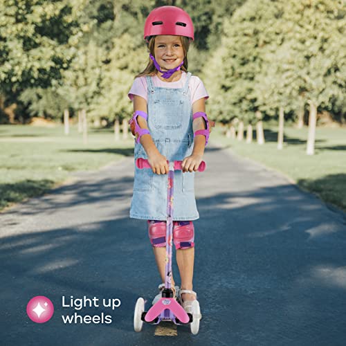 My Little Pony Self Balancing Kick Scooter with Light Up Wheels, Extra Wide Deck, 3 Wheel Platform, Foot Activated Brake, 75 lbs Limit, Kids & Toddlers Girls or Boys, for Ages 3 and Up