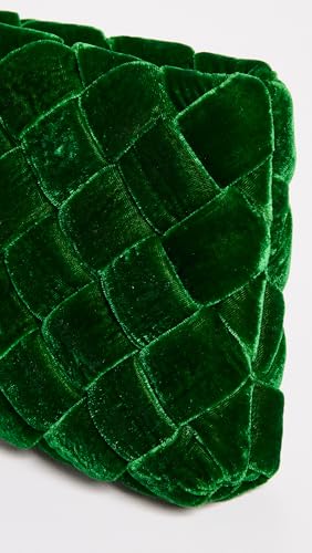 Loeffler Randall Women's Woven Puff Clutch, Spruce, Green, One Size