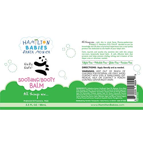 Hamilton Babies: Natty Nate Soothing Booty Balm - Baby Balm- 3.3 fl oz / 98 mL - Natural, Botanical Ingredients, Nourishing, Moisturizing.