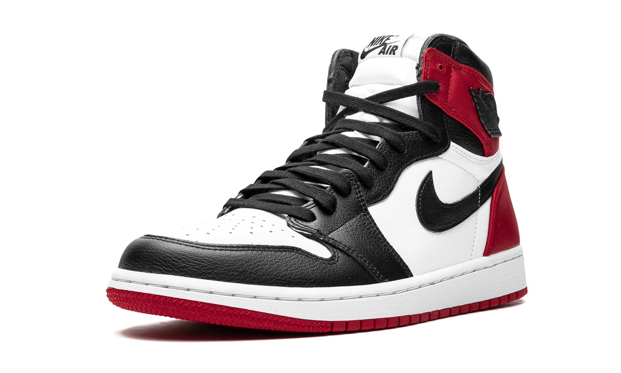 Jordan Womens WMNS Air 1 High OG CD0461 016 Satin Black Toe - Size 8W