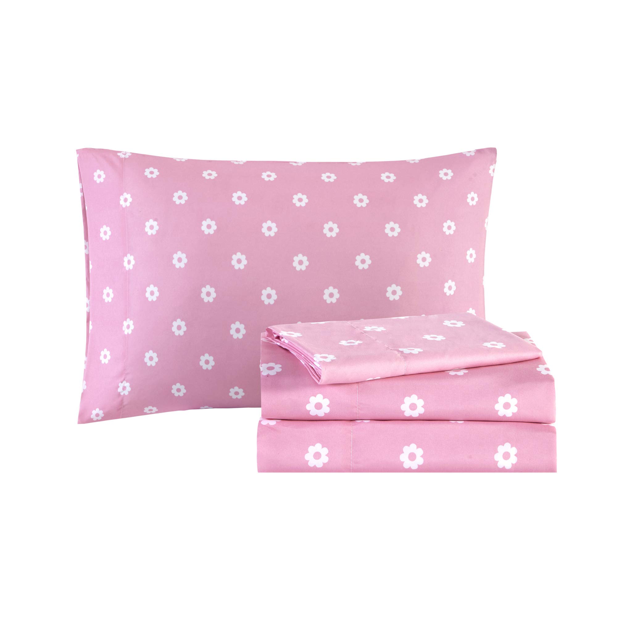 Mi Zone Kids Wise Wendy Bag in A Bag Sets For Girls, Owl Kids Girl Bedding Set – Ultra Soft Microfiber Childrens Bedroom Bed Comforters, Full, White 8 Piece