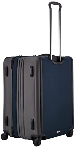 TUMI Alpha Short Trip Expandable 4-Wheeled Packing Case - Roller Bag for Short Trips & Weekend Getaways - Carry-On Luggage with 4 Spinner Wheels - Travel Suitcase for Men & Women - Navy/Grey