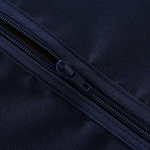LUSHVIDA Rectangle Outdoor Tablecloth with Umbrella Hole and Zipper, 60x84 Inch Navy, Washable Waterproof Table Cloth Spill Proof Wrinkle Free Table Cover for Patio Spring Summer Picnic BBQS