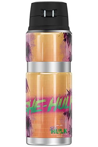 She-Hulk OFFICIAL Palm Trees THERMOS STAINLESS KING Stainless Steel Drink Bottle, Vacuum insulated & Double Wall, 24oz