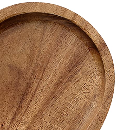 MYCENSE Sushi Plate Wooden Platters Easy to Carry Handmade Wood Serving Trays Acacia Wood for Kitchen Restaurant Living Room