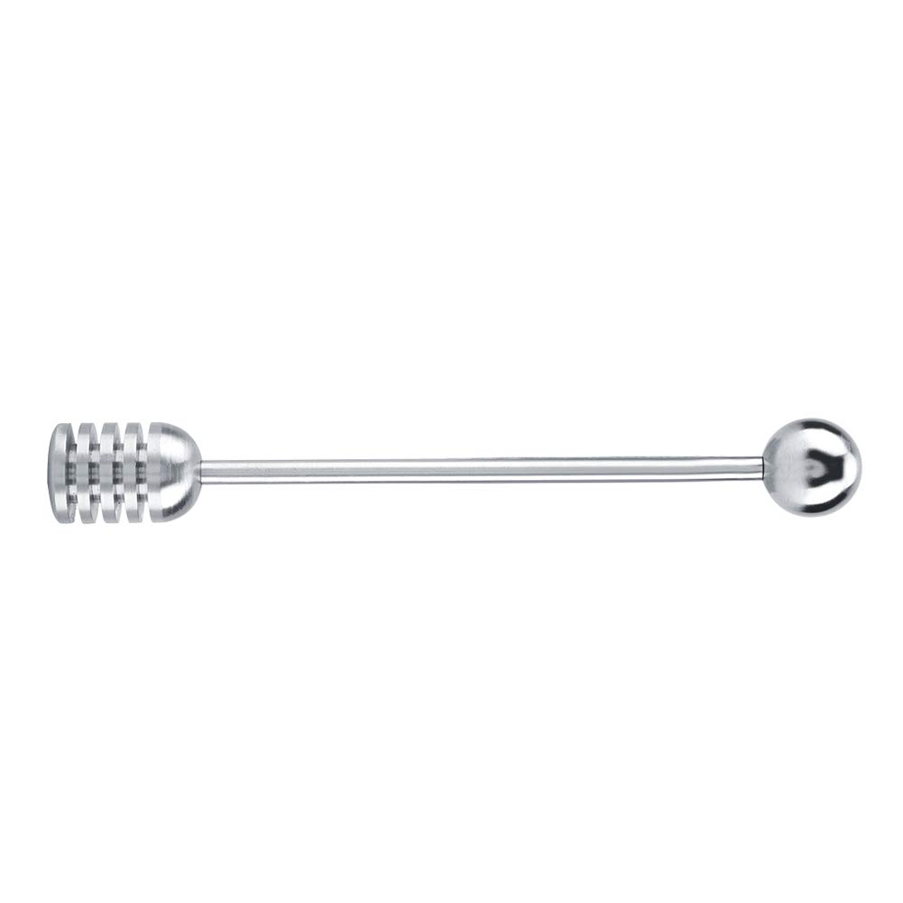 Honey and Syrup Dipper Stick, Server Honey Spoon 304 Stainless Steel Wand for Honey Pot Jar Containers 6.3 Inch