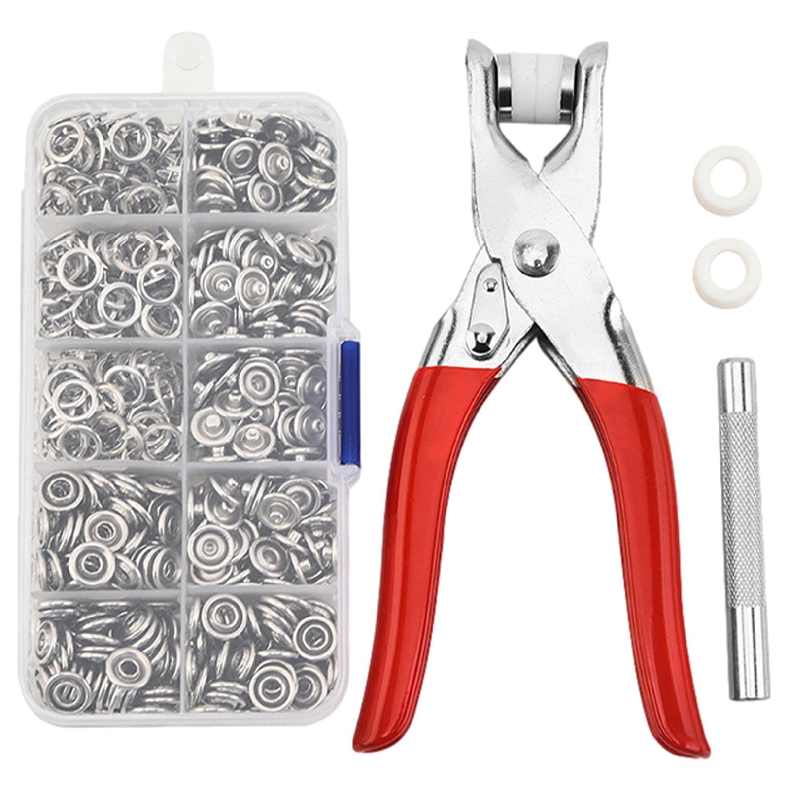 Hand Press PliersSnap, Hand Press Pliers, Heavy Duty Snap Fastener Tool for Boat Cover, Canvas, Sewing, Traps, Fastener Tool, Hand Hole Puncher, Handle Hole Punch, Soft Grip Snap Button Tool with