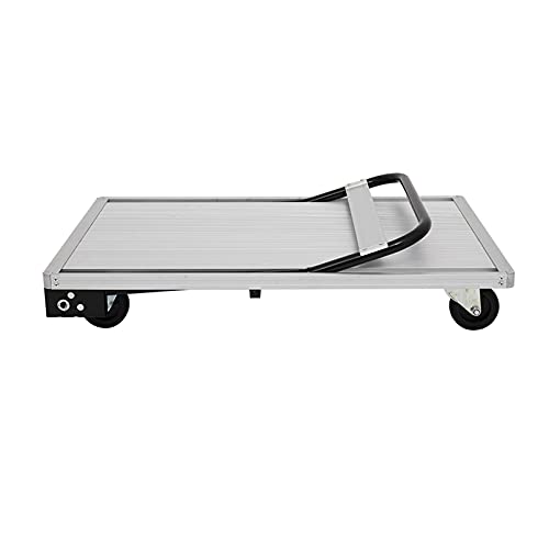 Hand Truck Platform Truck Folding Multifunctional Moving Aluminum Foldable Handle Rolling Flatbed Cart Hand Truck Load Capacity 770lb Utility Cart