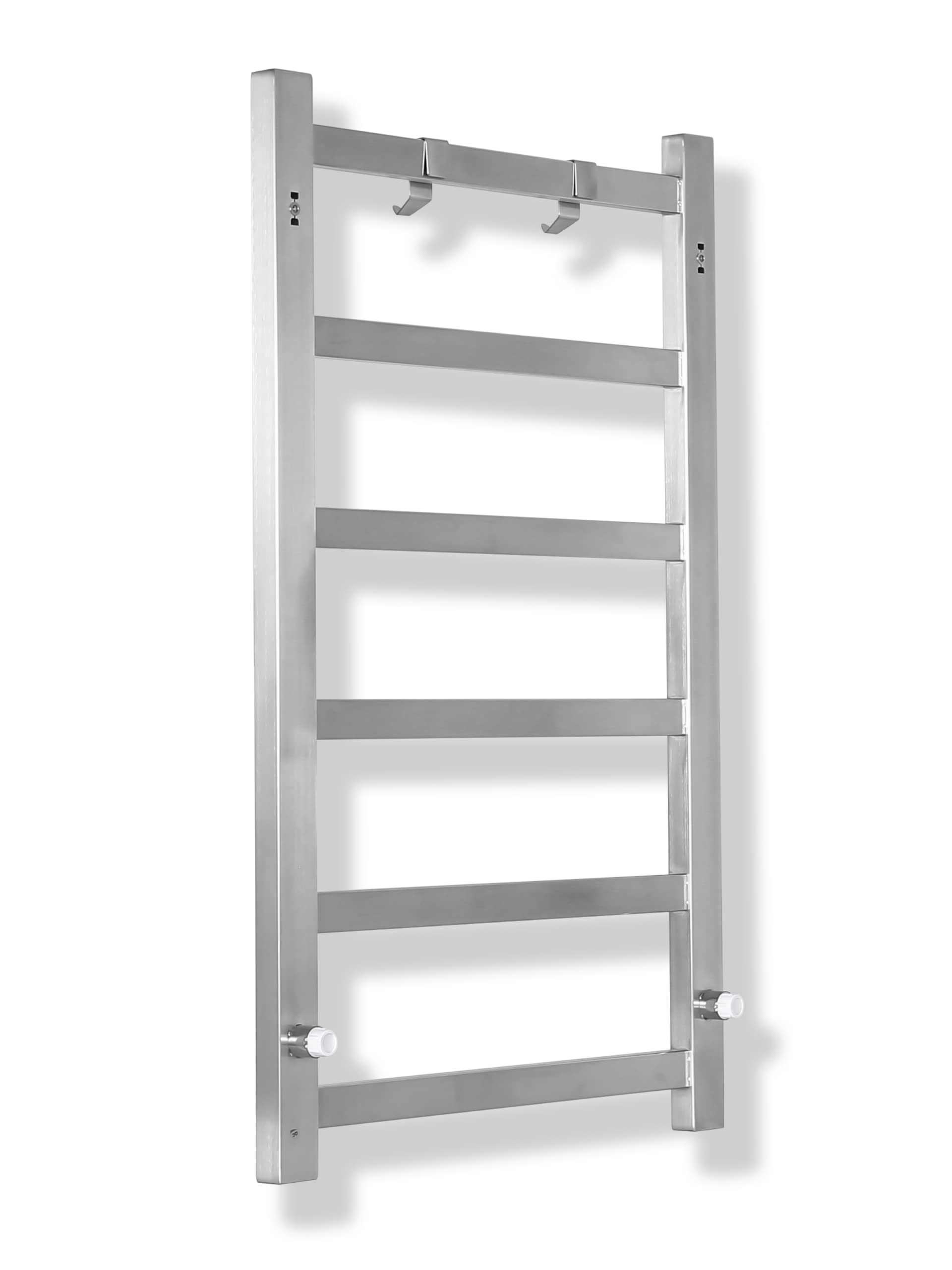 Topdattion Electric Towel Warmer | Super Thin | with Timer & Temperature Multi-Level Adjustments | Hardwired & Plug-in | 6 Bar Polished Finish