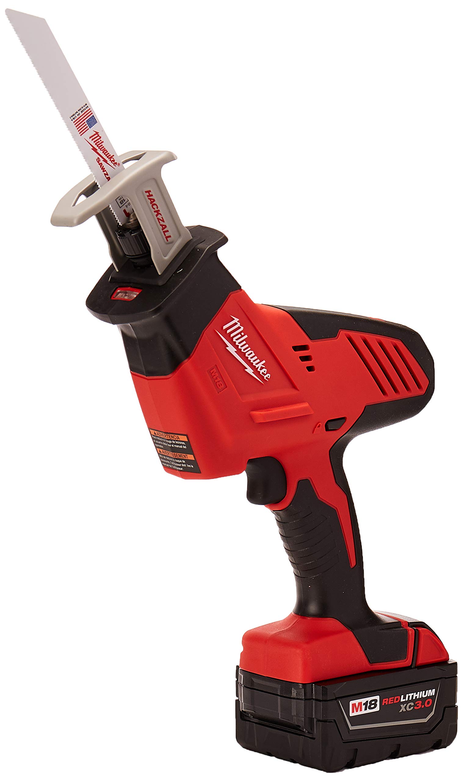 Milwaukee 2625-21 M18 18V Hackzall Cordless One-Handed Reciprocating Saw Kit