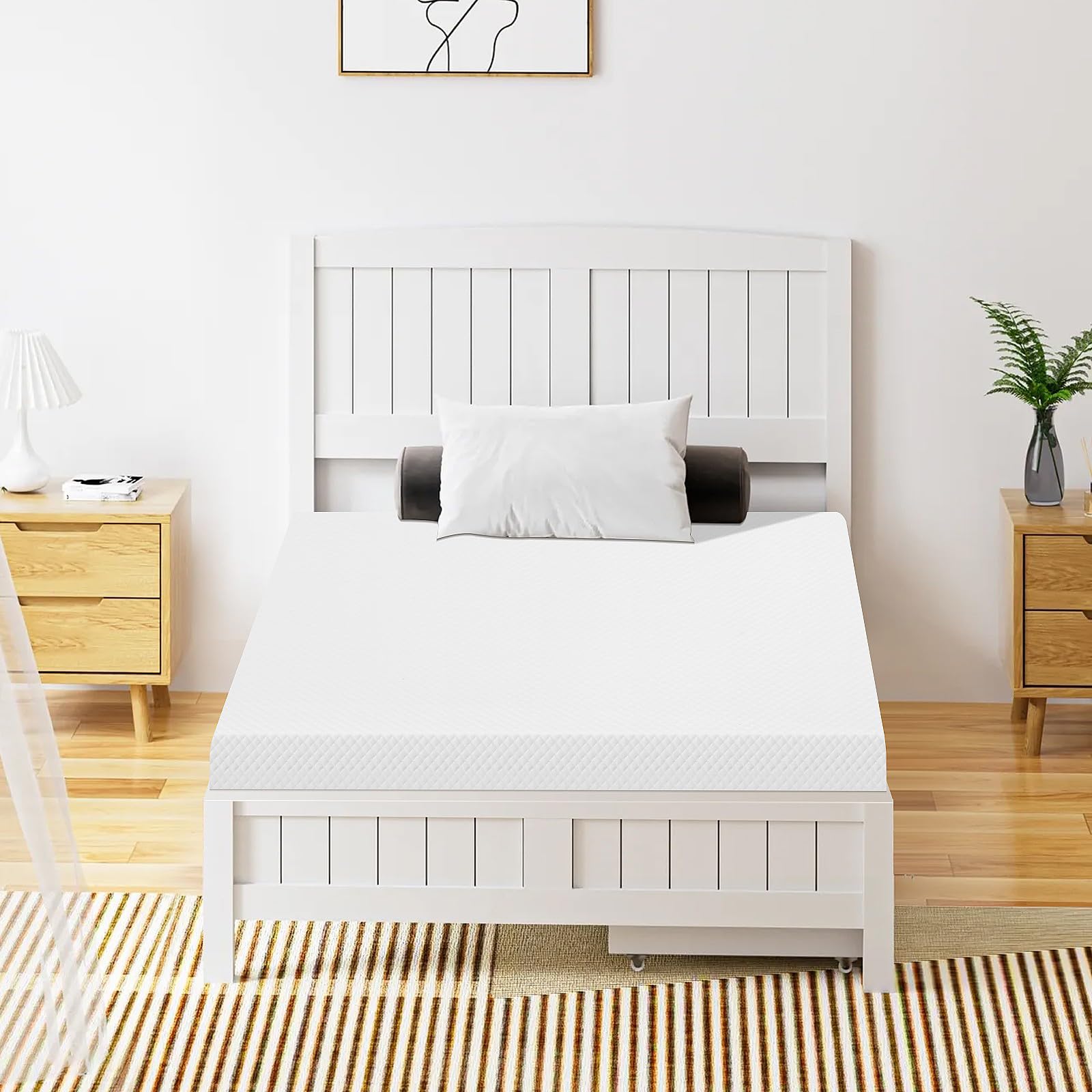 PIKAQTOP 12 Inches-Gel Memory Foam Mattress Medium Firm Feel Memory Foam Mattress Bed in a Box CertiPUR-US Certified,Queen Size