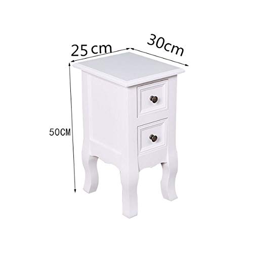 LHLLHL Nightstand Drawer Organizer Storage Cabinet Bedside Table Bedroom Furniture Woode Nordic White Bedside Table Solid Wood