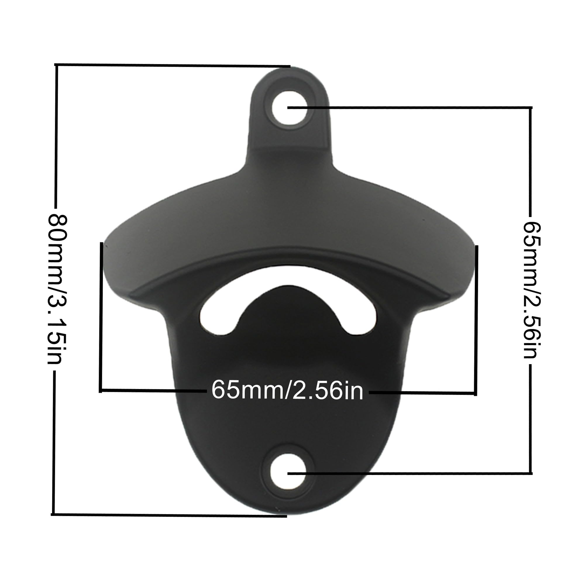 Luwanburg 2 PCS Black Wall Mount Beer Bottle Opener Outdoor Bottle Cap Opener Post Mounted Stainless