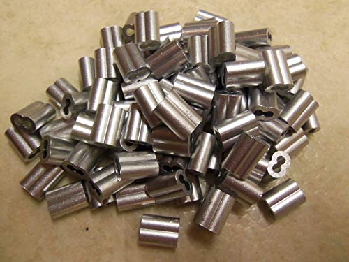 Montree Shop 300 3/32 Aluminum Double Ferrules Sleeves Traps Trapping Snares (300 Pack)