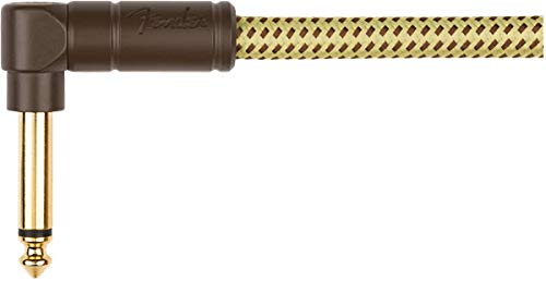 Fender 0990823050 Deluxe Series Coil Guitar Cable - Straight to Right Angle - 30 Foot Tweed