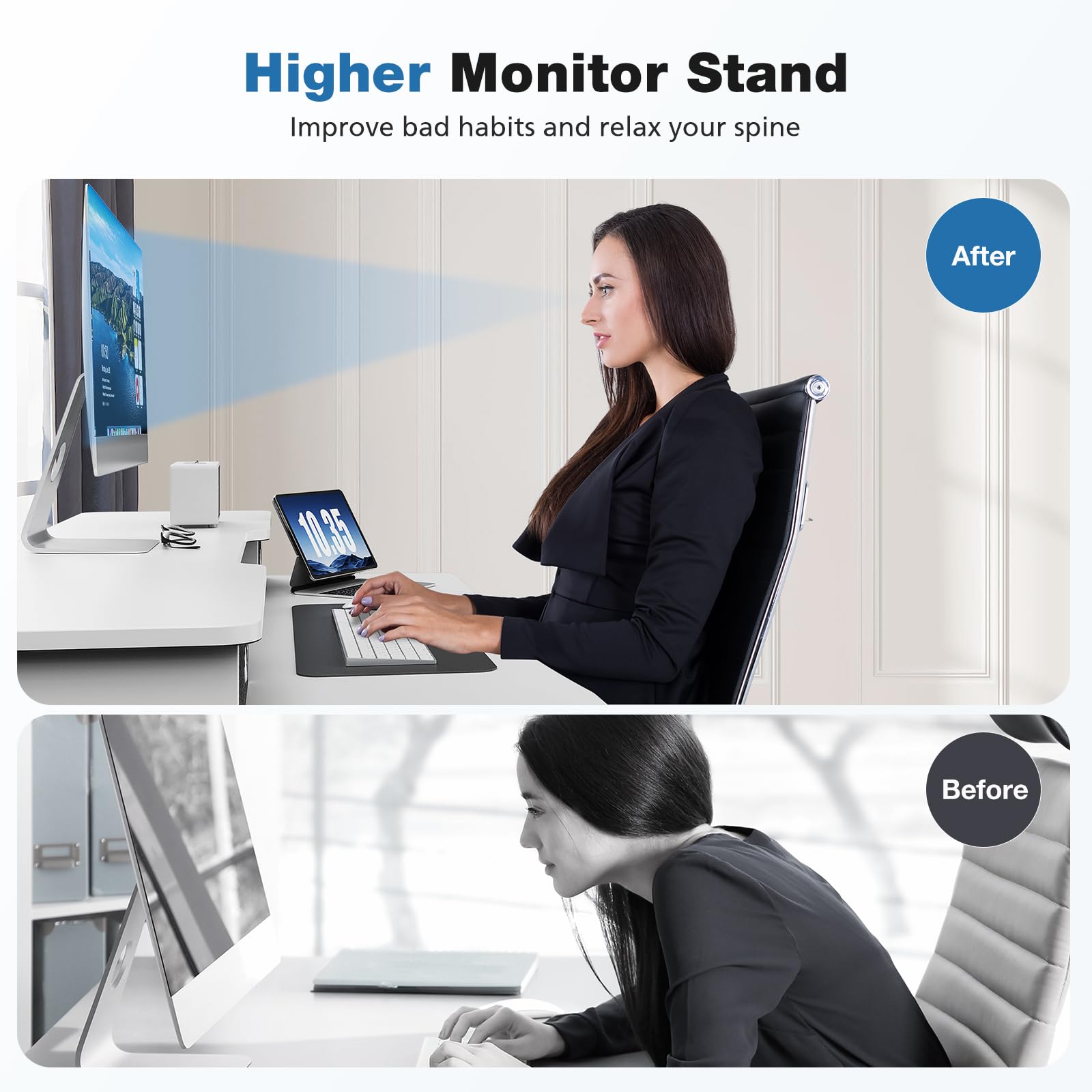 Electric Standing Desk with Double Drawer - 63 x 24 inch Adjustable Height Sit to Stand Up Desk with Storage Shelf, Rising Home Office Computer Table with Splice Board, 2 Hook and Wire Hole for Work