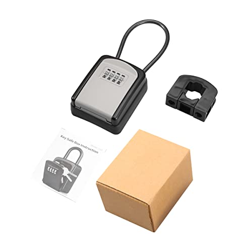 KeeKit Key Lock Box, Upgraded Key Safe Box with Removable Buckle, Resettable Code Key Storage Lock Box Waterproof with 4 Digit Combination, 5 Key Capacity for Home, Warehouse, Indoor & Outdoor