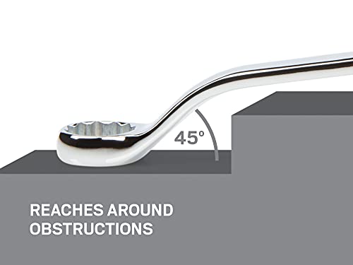 TEKTON 1/2 x 9/16 Inch 45-Degree Offset Box End Wrench | WBE23313