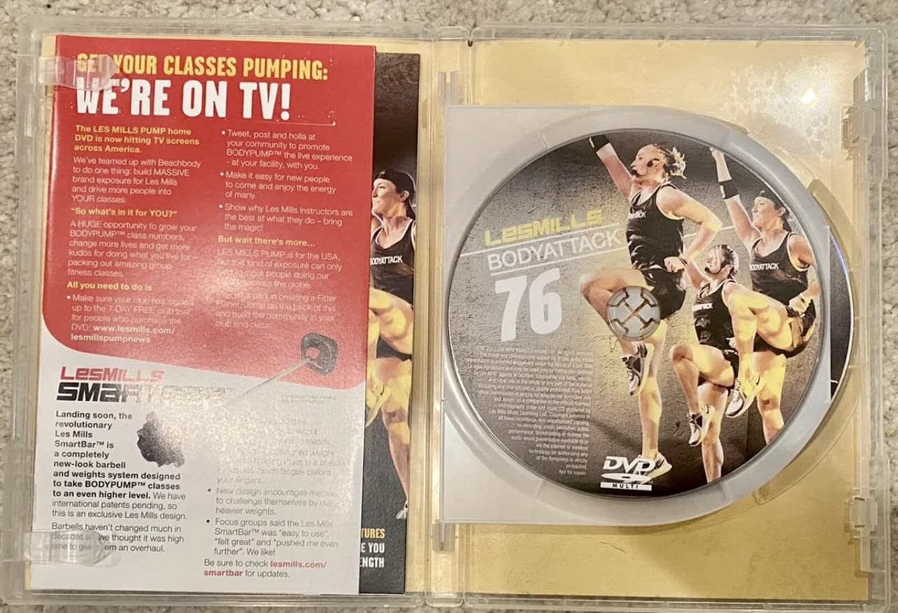 Les Mills Body Attack 76 Complete DVD, CD, Case and Notes