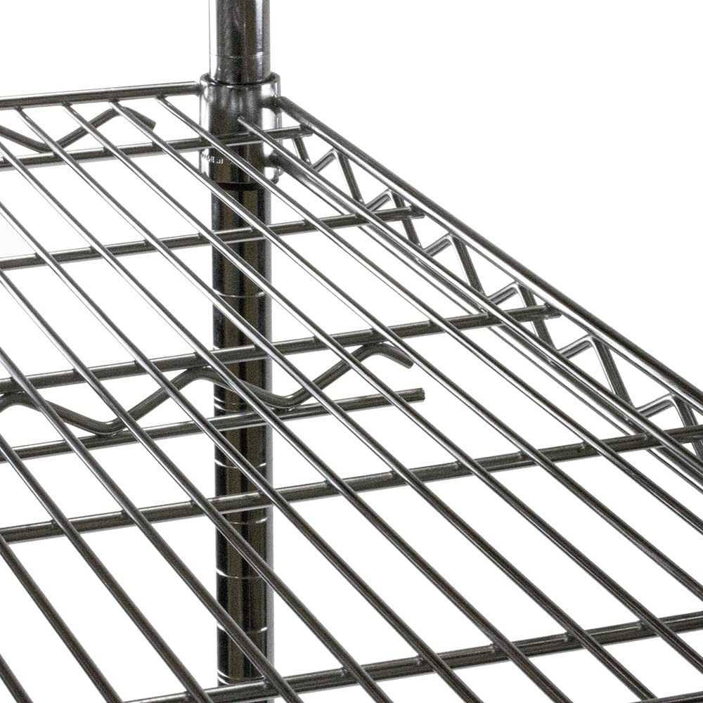 Shelving Inc. 12" d x 24" w x 84" h Chrome Wire Shelving with 6 Tier Shelves, Weight Capacity 800lbs Per Shelf