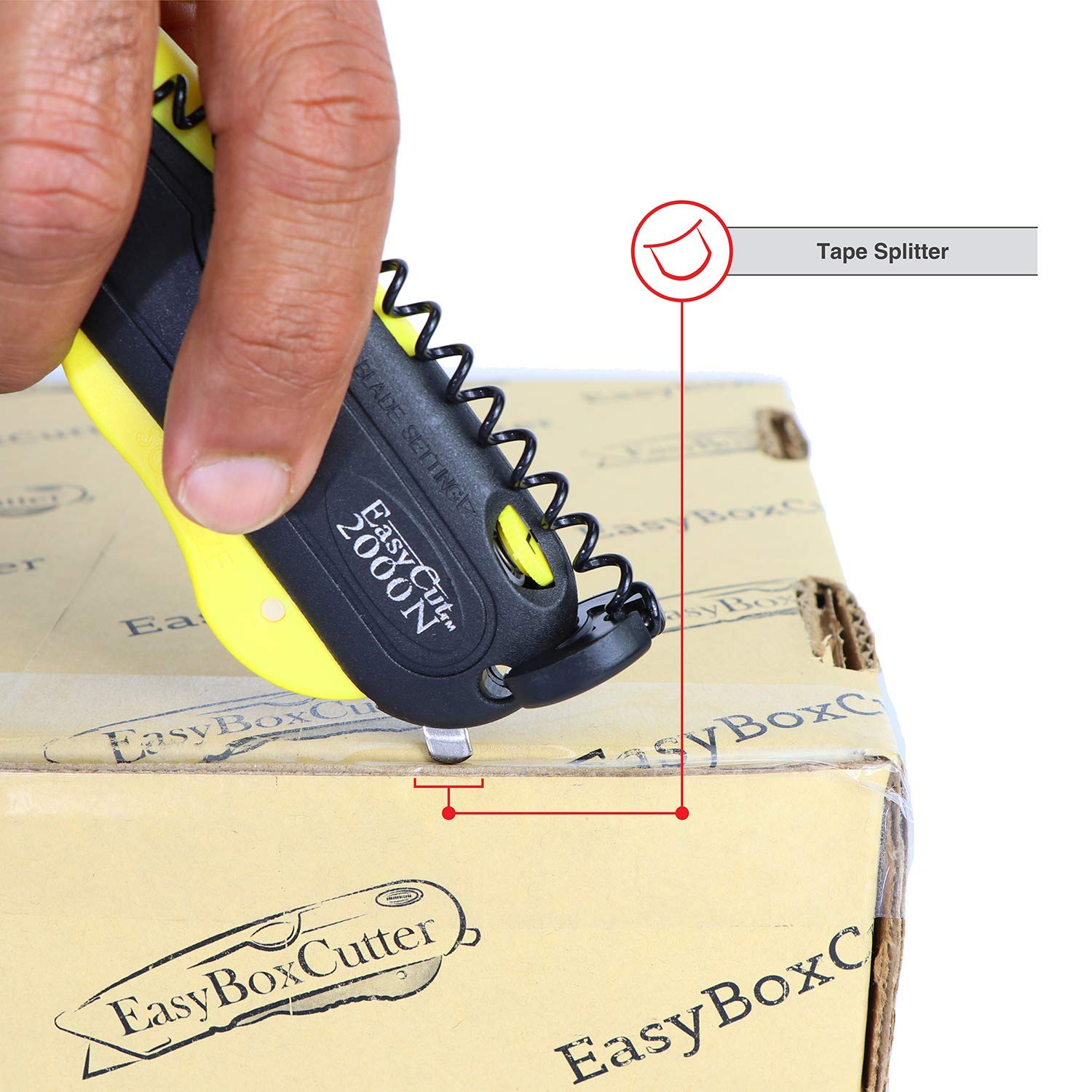 Modern Box Cutter for Home and School Use - High productivity and unique features with 100% guaranttee (2000 Series, Yellow)
