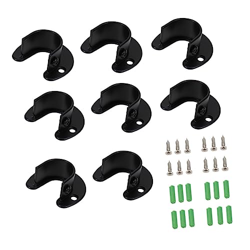 Zerodeko 16 Pcs Shower Rod Holder Shower Curtain Holders Curtain Rods Holders Closet Rod Holder Shower Rod Holders Rod End Supports Closet Rod End Supports Cloth Rod Holder Rod Socket Base