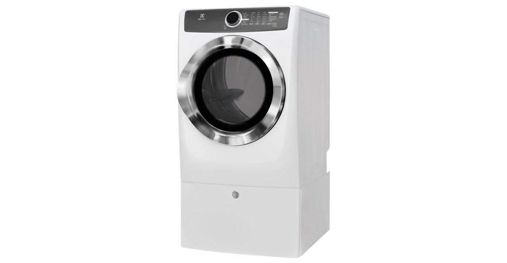 Electrolux EFME517STT 27" Energy Star Front Load Electric Dryer with 8 cu. ft. Capacity 8 Dry Cycles Steam Perfect Wrinkle Release Option and Reversible Door: Titanium