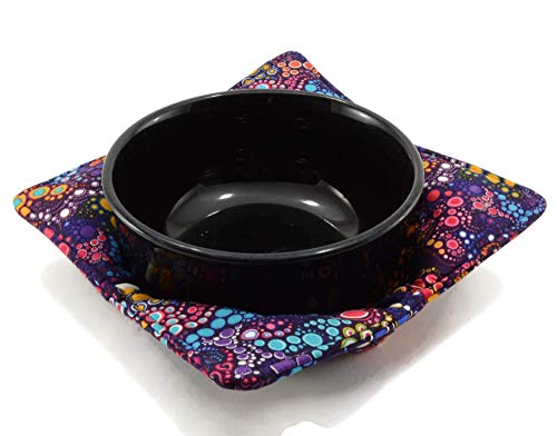 Purple Microwave Bowl Holder - Colorful Cotton Bowl Cozy