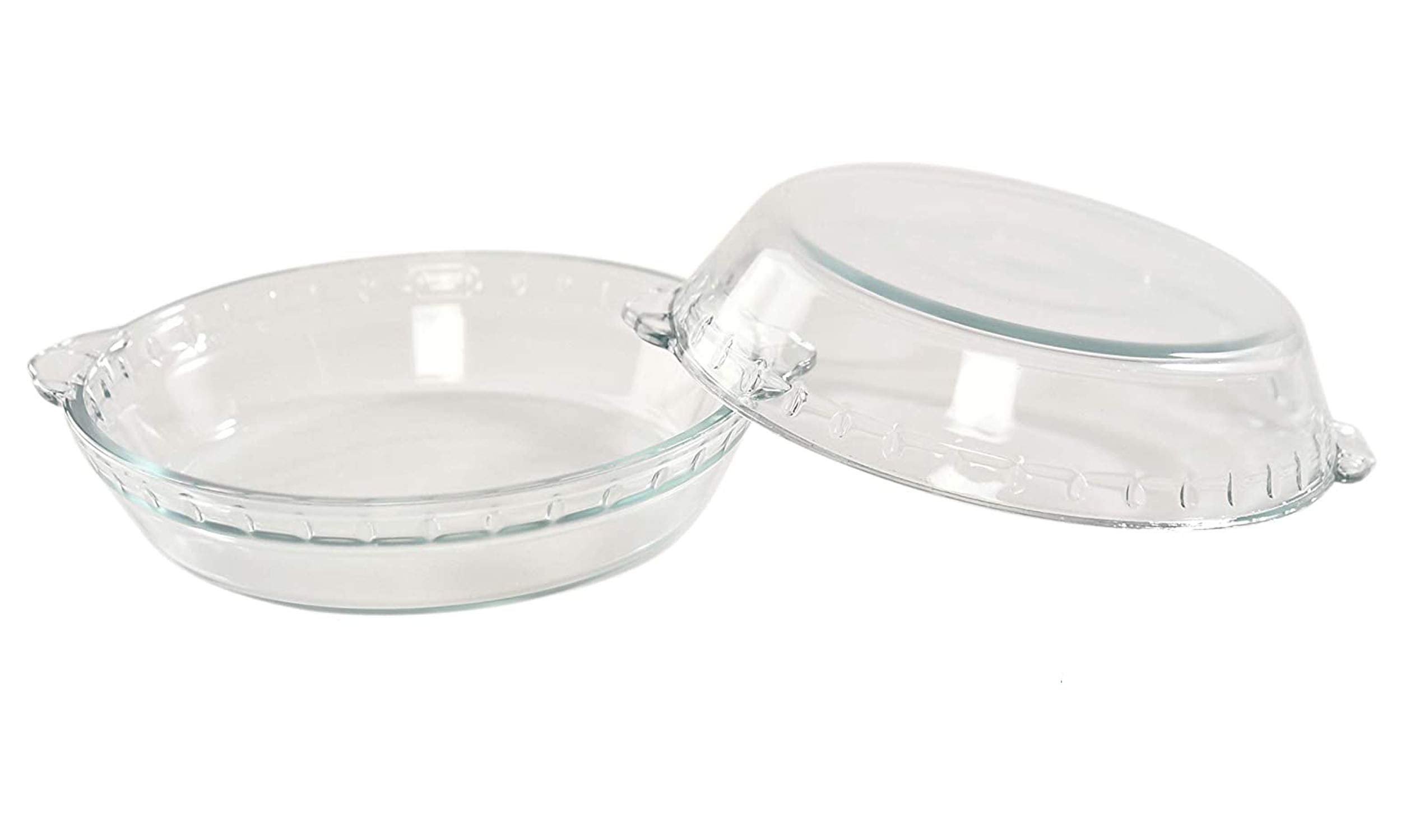 Home-X Pie Bakeware Set of 2, Glass Baking Accessories, 7” Dessert Pie Plates