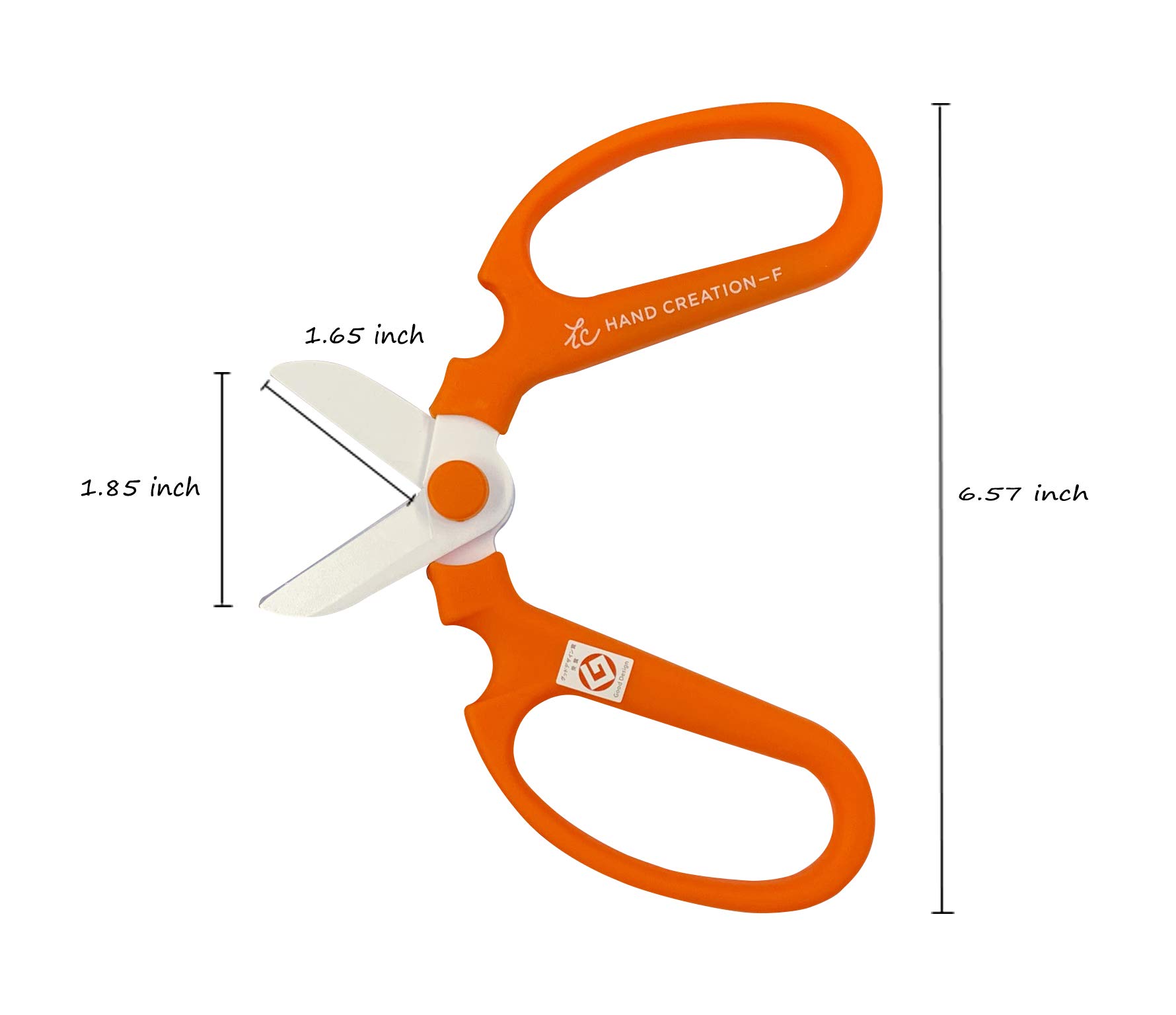 Sakagen Flower Scissors Hand Creation F-170 (Orange, 170mm)