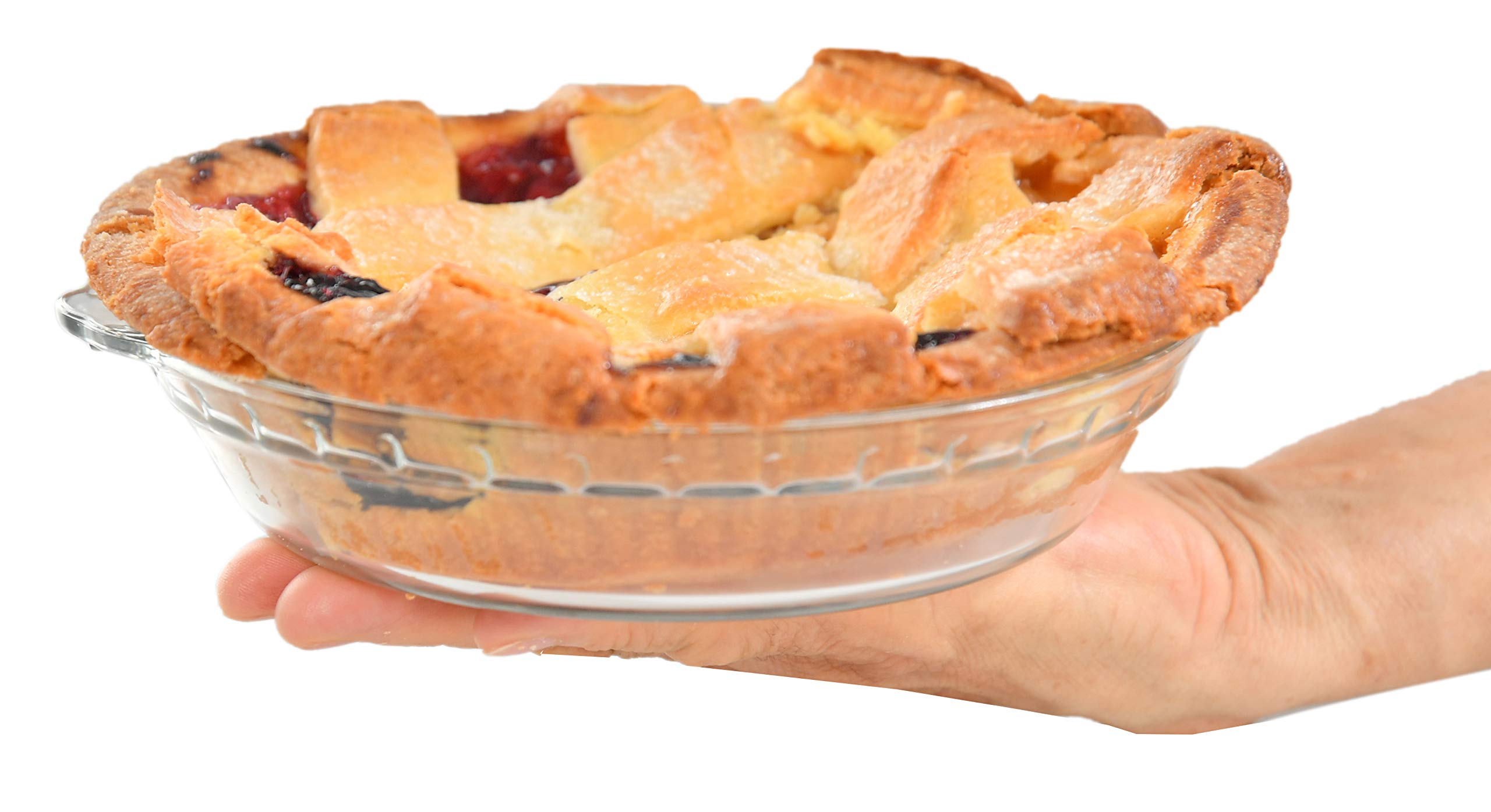Home-X Pie Bakeware Set of 2, Glass Baking Accessories, 7β Dessert Pie Plates