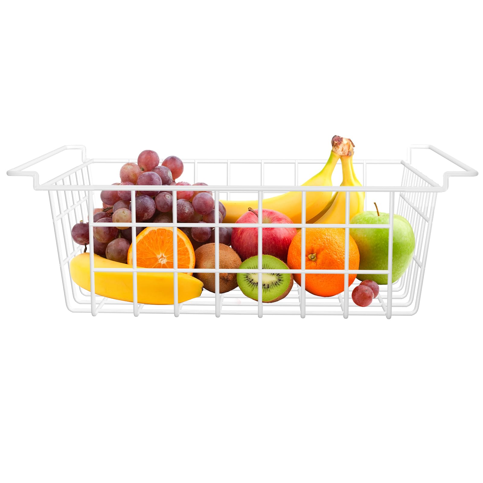 Orgneas 17.5inch Chest Freezer Organizer Bins Deep Freezer Basket Storage Rack Bins Metal Wire Baskets Large Size 2 Packs