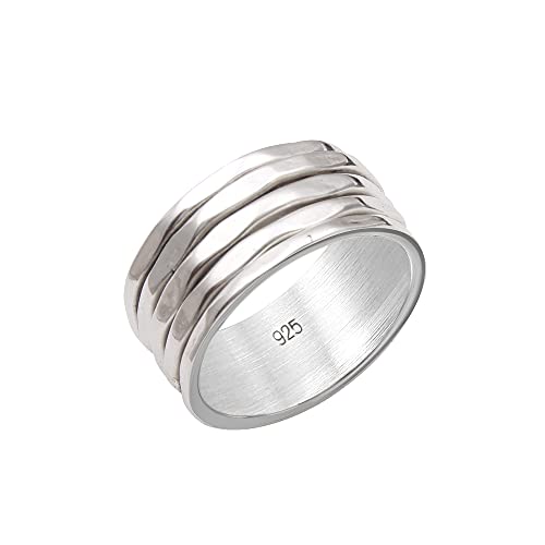 Generic 925 Sterling Silver Ring, Meditation Ring ,Spinner Ring, Plain Silver Ring (12)
