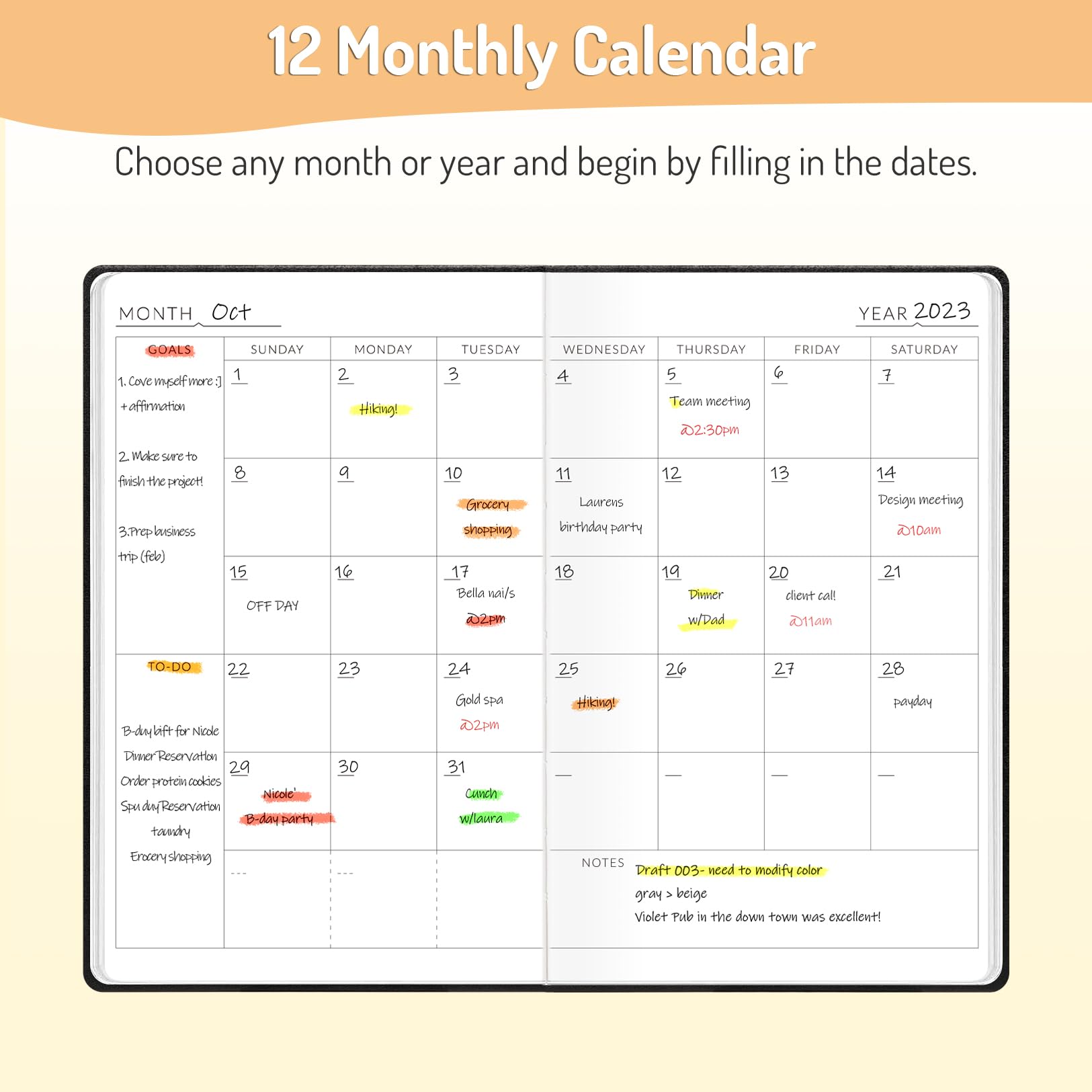 Forvencer 2024 Planner, Daily, Weekly & Monthly Planner 2024-2025 Academic Year, Durable Hardcover Weekly Planner for Work, School, Home, Start Anytime, A5(5.8'' x 8.3''), Dark Green