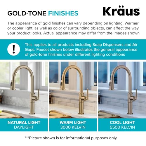 KRAUS Purita 100% Lead-Free Kitchen Water Filter Faucet in Brushed Gold, FF-100BG
