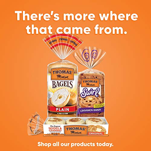 Each package of 6 Thomas' Plain Bagels are classically delicious. Great on their own, or with sandwiches and sweet snacks.