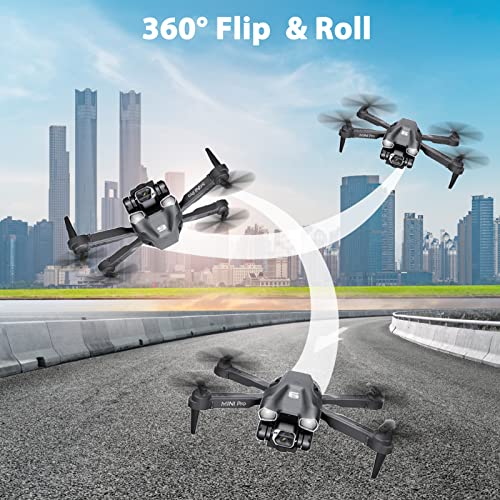 Uiqozok Drone with Camera for Adults, 1080P HD Mini FPV Drones for Kids Beginners, Foldable RC Quadcopter Toys Gifts for Boys Girls with Altitude Hold, 3D Flip, Headless Mode, 3 Speeds, Carrying Case