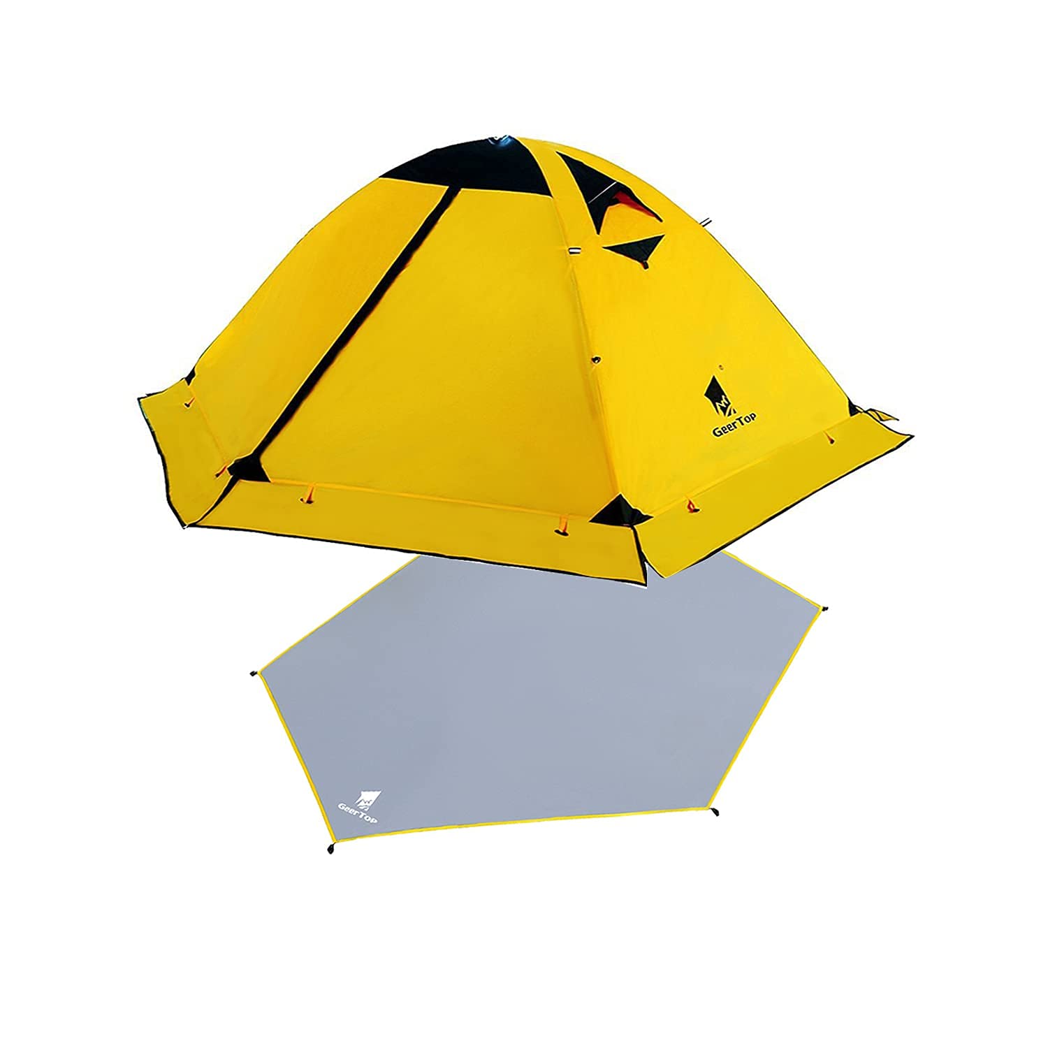 GEERTOP Camping Tent Kit for 2 Person, Backpacking Tent and Portable Ultralight Footprint