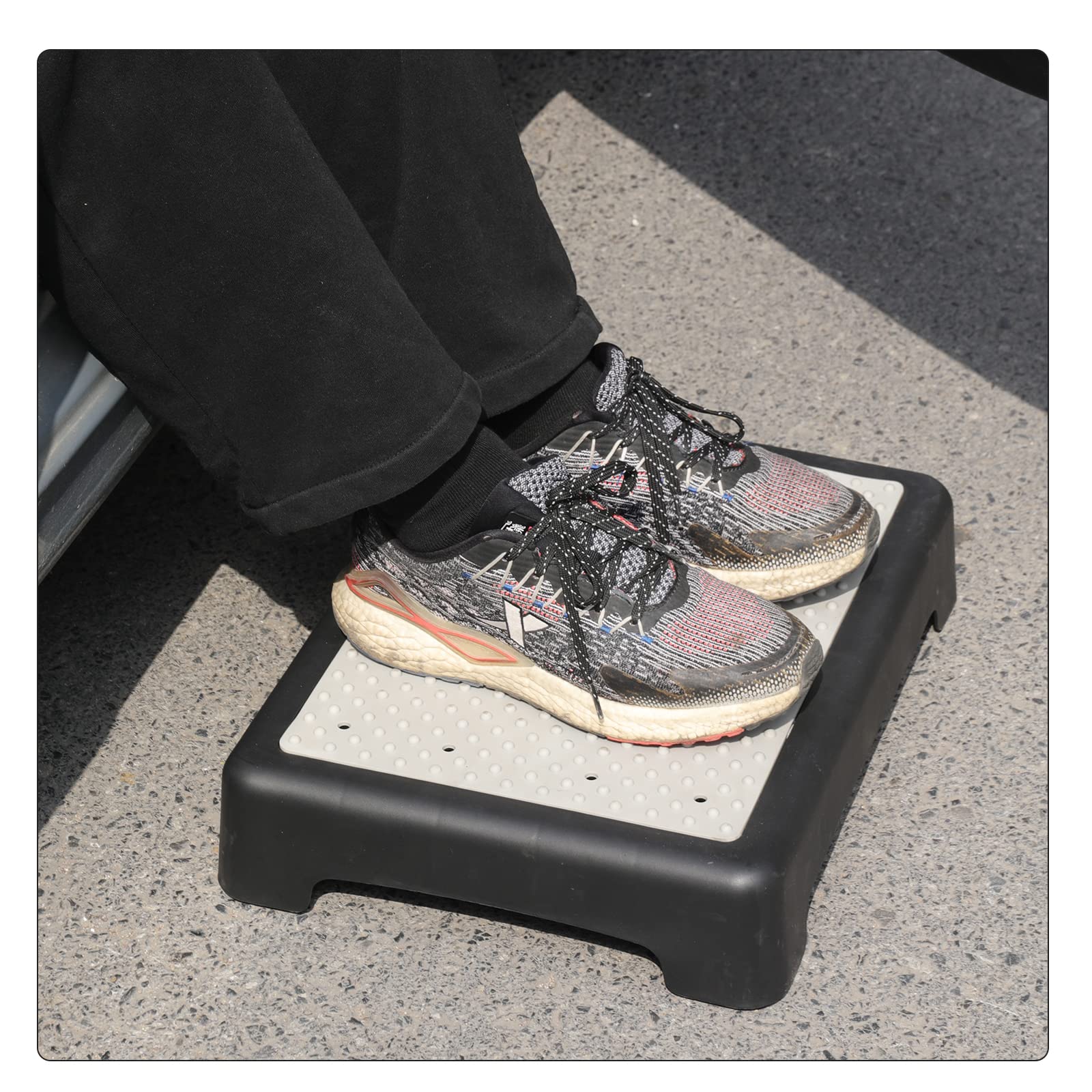 Fotree One Step Stool, Safety Step Platform for Senior & Adults, Non-Slip Mobility Step Platform for Stair, Car, Bed, Chair, Shower, Bathtub, Outdoor, 3.5 Inch High Rise Stairs 440 Lbs Capacity
