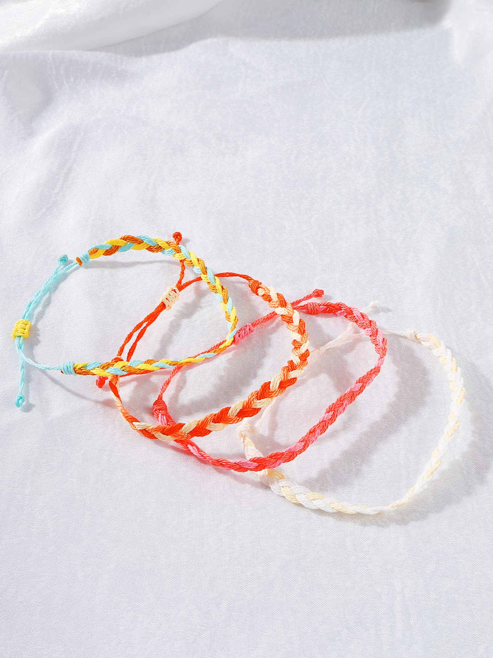 Long tiantian 12Pcs Boho String Bracelets for Women Summer Beach Bracelets Set Handmade Waterproof Surfer Bracelets for Womens(X-12pcs-String Bracelets)