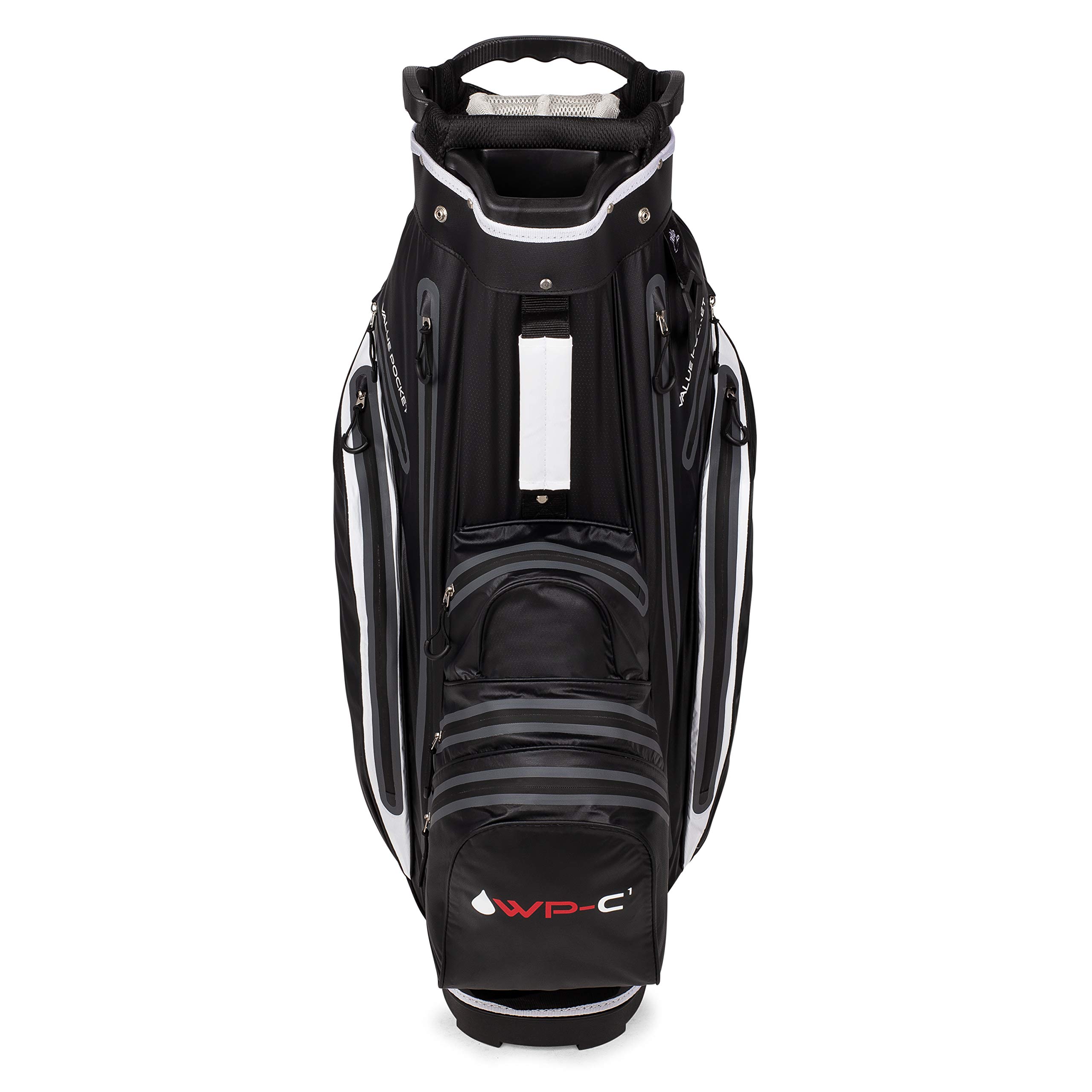 Founders Club Waterproof Golf Cart Bag Ultra Dry for Rainy Days on The Golf Course Light Weight 14 Way Full Length Divider Plus External Putter Tube (Black)