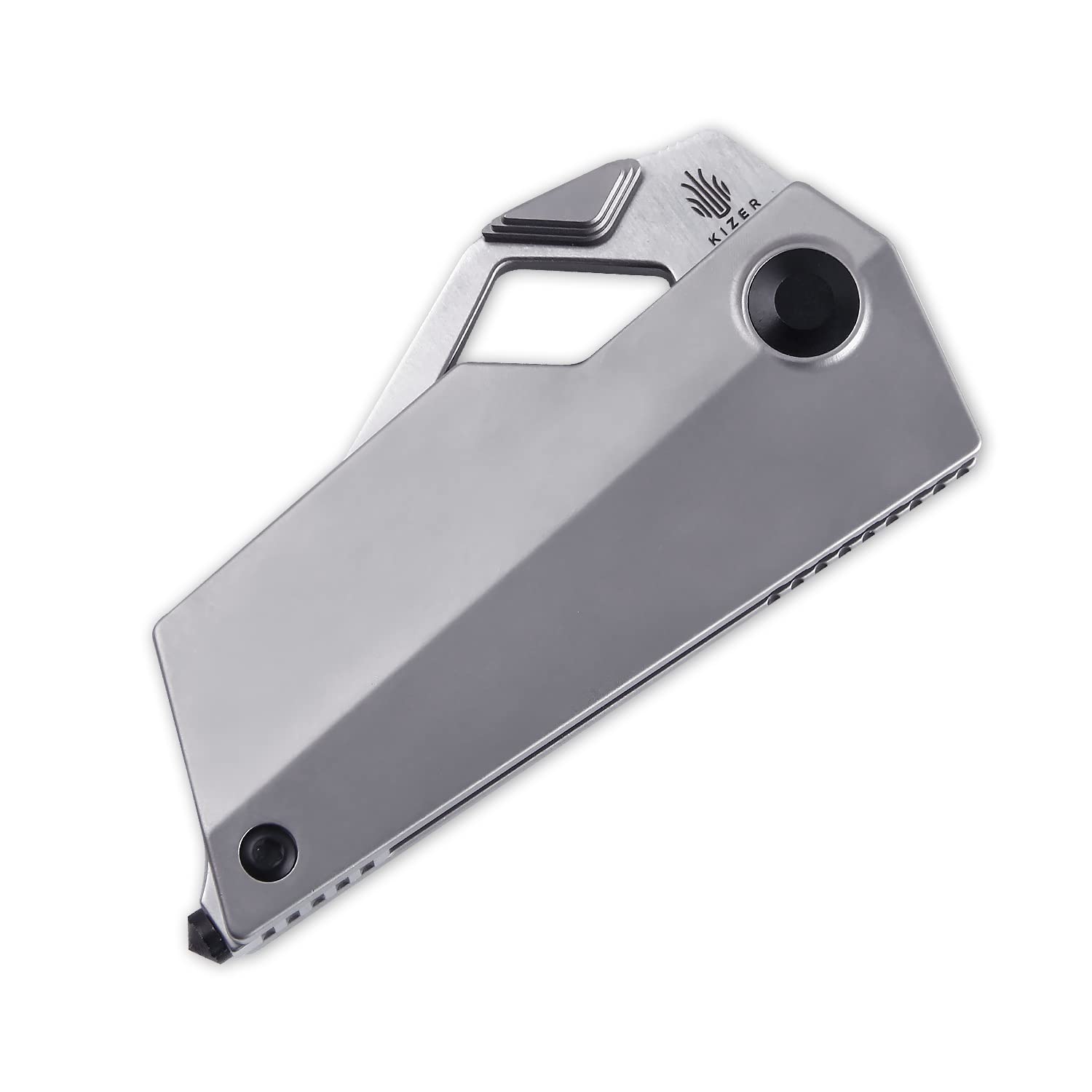 Kizer Cyber Mini Folding Pocket Knife, 2.16Inches S35VN Blade Titanium Handle Knife, Futuristic EDC Knife with Pocket Clip, Unique Small Gift for Men Women,Ki2563A1