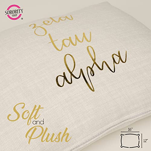 Sorority Shop Alpha Xi Delta Pillow β Gold Script Design, 12" x 16" Lumbar Pillow Sorority