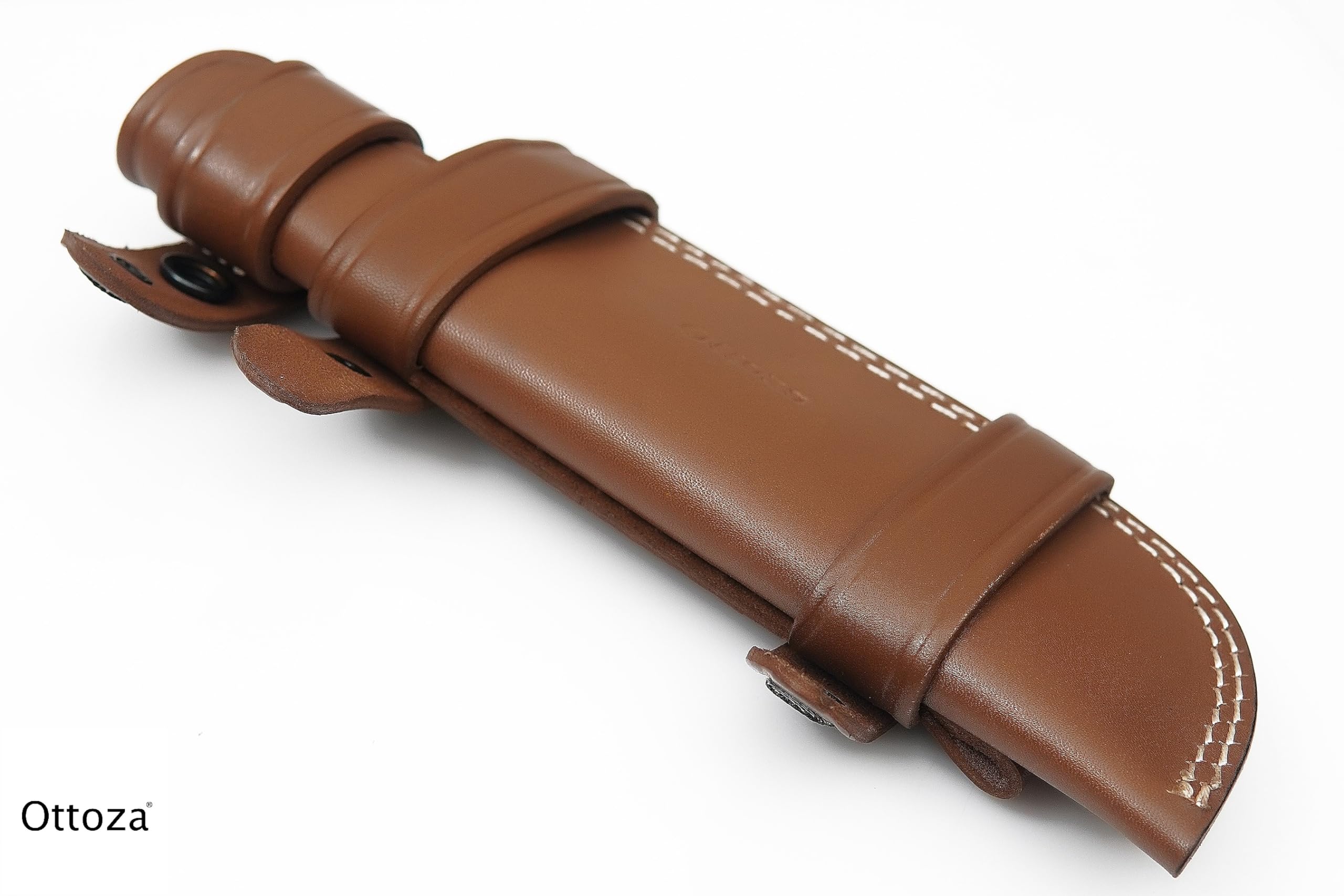 Ottoza TOP GRAIN Leather Knife Sheaths for Fixed Blade Knives, LEFT HAND Leather Knife Sheath for Belt, Leather Knife Holster Belt Knife Holder, Horizontal Knife Sheath for Belt No:9