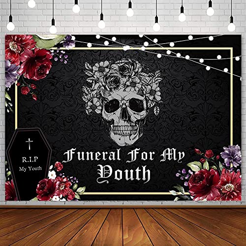 Sendy SENDY 7x5ft Funeral for My Youth Backdrop Death to My Twenties Birthday Party Decorations RIP to My 20s Banner Pink One Size