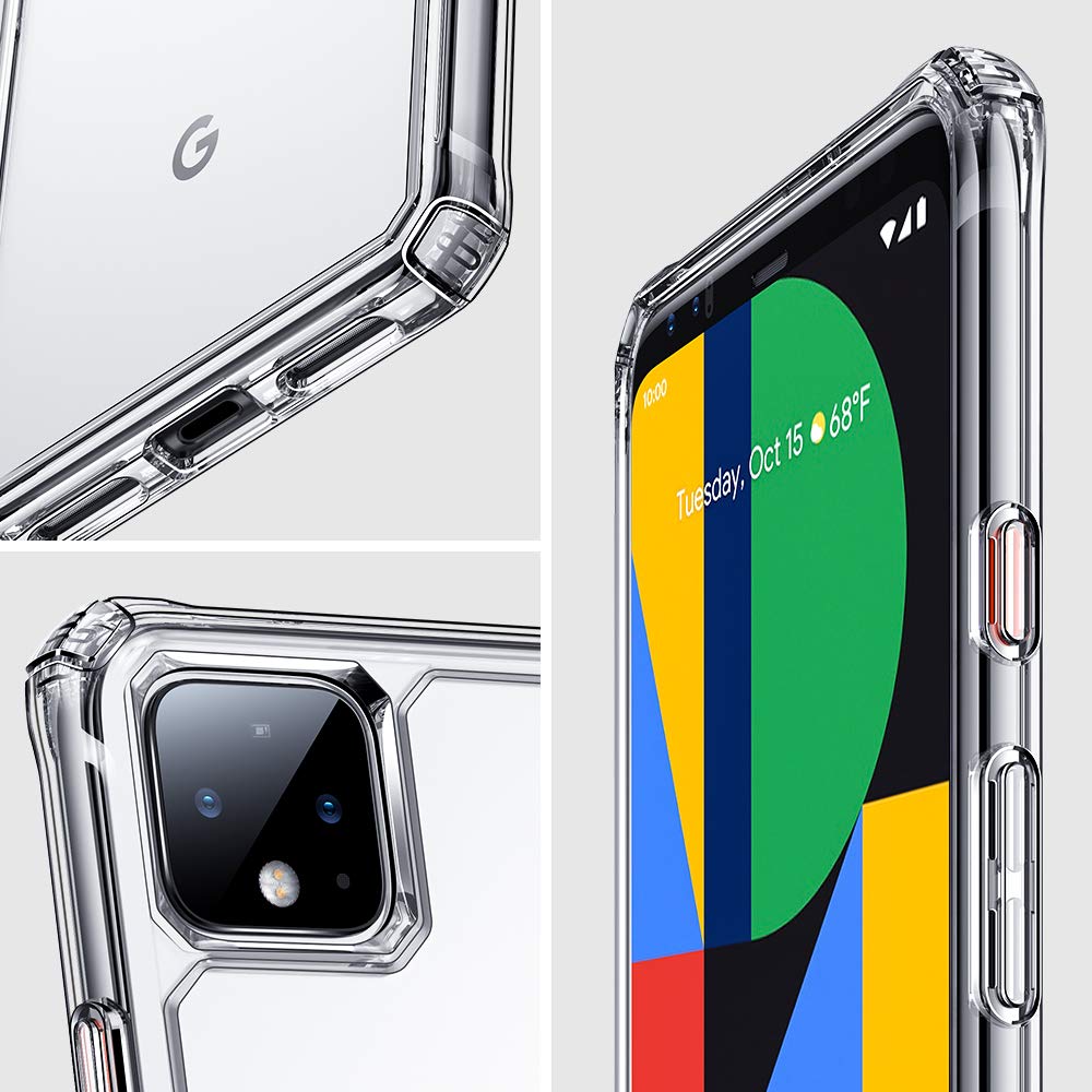 ESR Air Armor Clear Case for Pixel 4 Case, [Shock-Absorbing] [Scratch-Resistant] [Military Grade Protection] Hard PC + Flexible TPU Frame, for The The Google Pixel 4 (2019 Release), Clear
