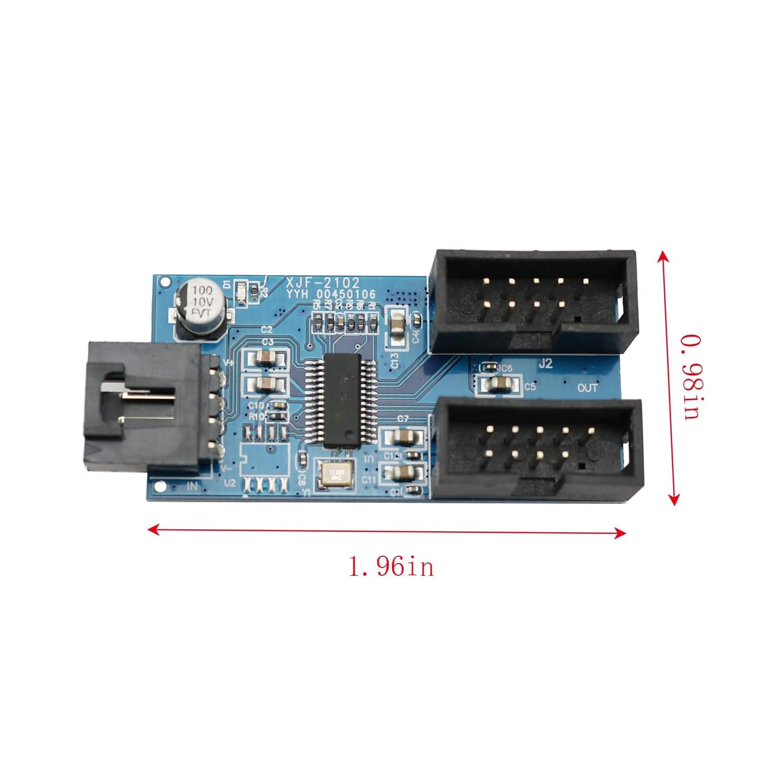 Dimphongshek 9 pin 2 in 1 Internal USB Splitter Cable, Extension Card USB 2.0 Splitter Cable Connector for Motherboard, Adapter Port Multiplier for CPU, WiFi Receiver, Fans, and RGB Light (2)
