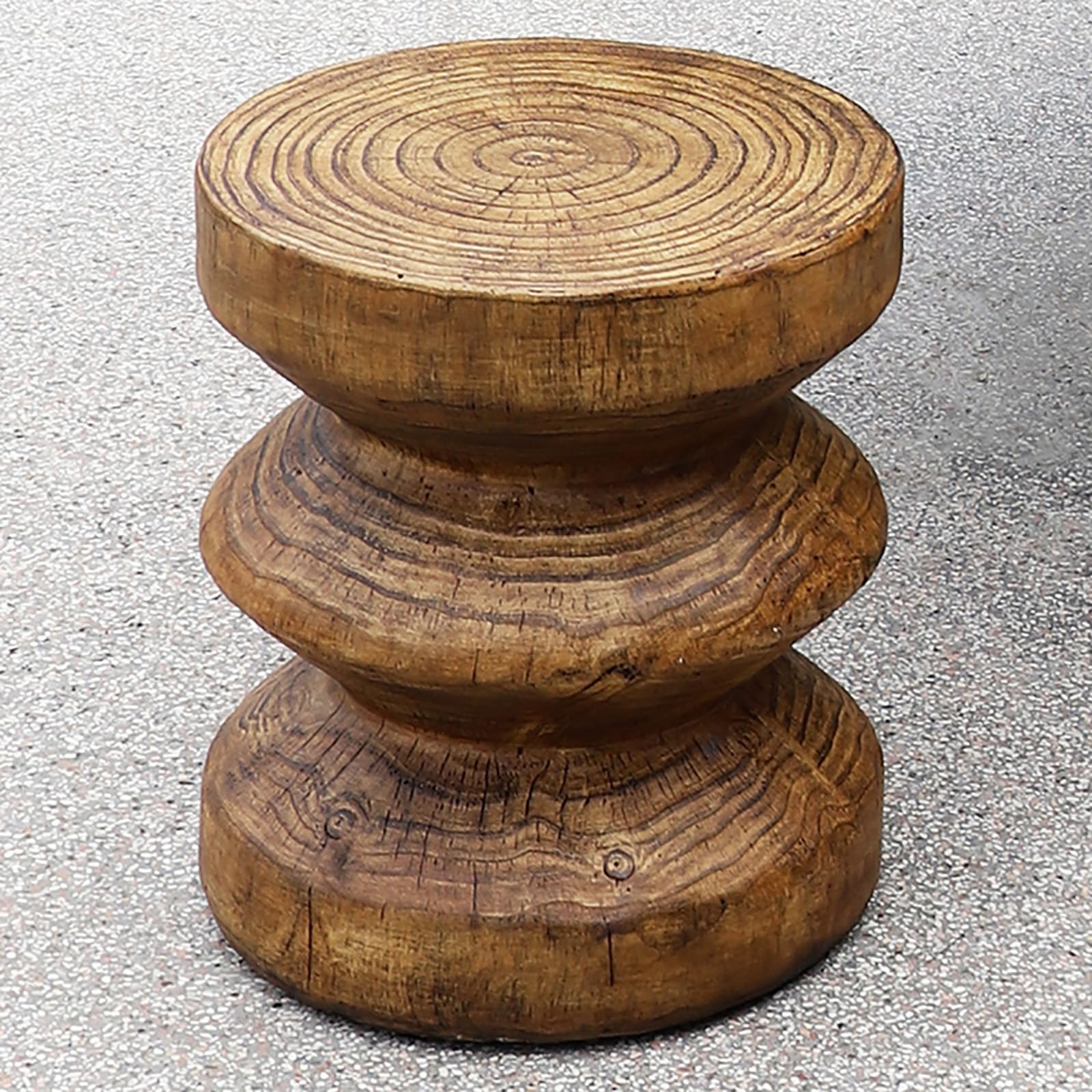 Outdoor side table,Wooden stool,Garden outdoor stool,Wabi-sabi style stool, outdoor courtyard, open-air garden, anti-corrosion imitation wood wedding layout, chair, balcony, sturdy and short pier