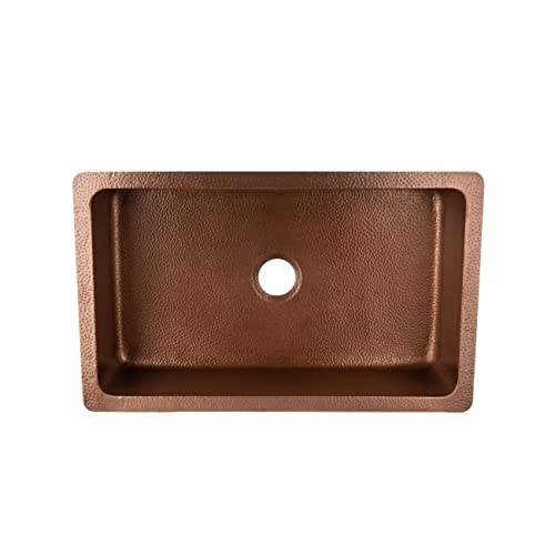 Vintage Tub & Bath 36 Inch Copper Single Bowl Apron Farmhouse Sink